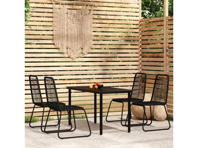 Click here for vidaXL 5 Piece Patio Dining Set Black prices