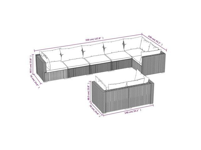 Click here for vidaXL Patio Lounge Set Outdoor Sectional Sofa Set... prices