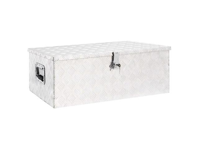 Click here for vidaXL Storage Box Silver 35.4x18.5x13.2 Aluminum prices