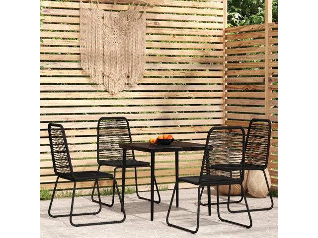 Click here for vidaXL 5 Piece Patio Dining Set Black prices
