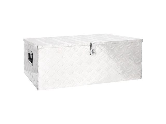 Click here for vidaXL Storage Box Silver 39.4x21.7x14.6 Aluminum prices