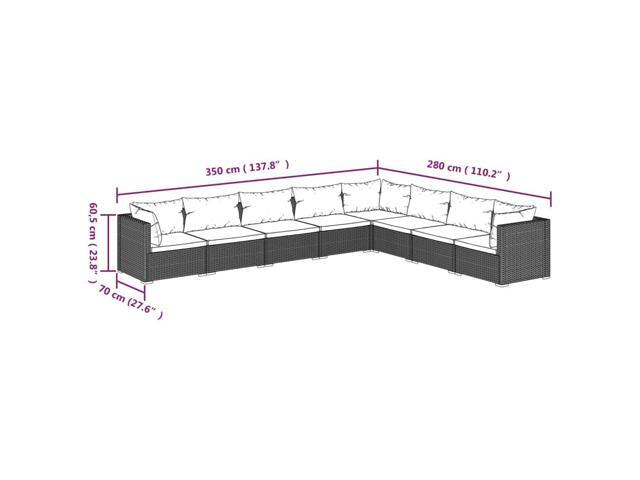 Click here for vidaXL Patio Lounge Set Outdoor Sectional Sofa Set... prices