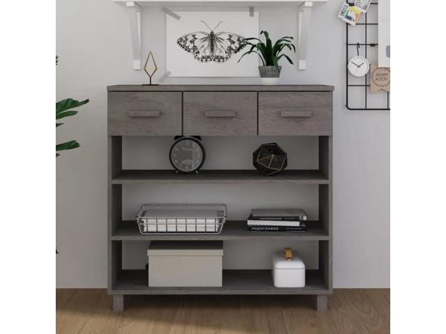 Click here for vidaXL Console Table HAMAR Light Gray 35.4x13.8x35... prices