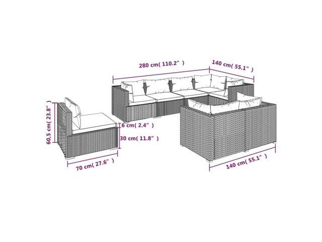 Click here for vidaXL Patio Lounge Set Outdoor Sectional Sofa Set... prices
