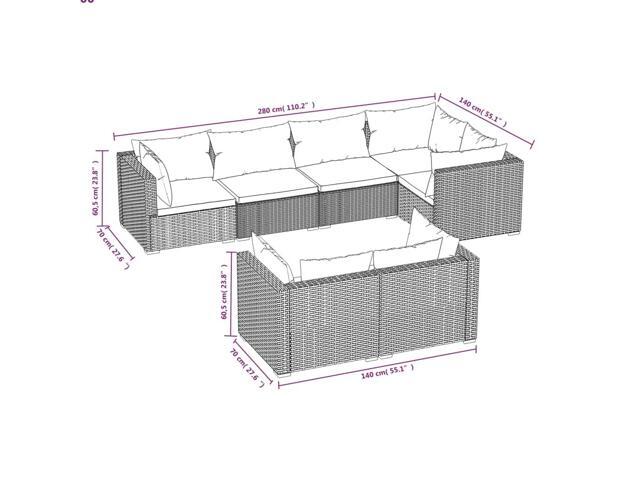 Click here for vidaXL Patio Lounge Set Outdoor Sectional Sofa Set... prices