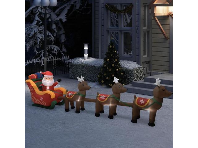 Click here for vidaXL Christmas Inflatable Santa and Reindeer Dec... prices