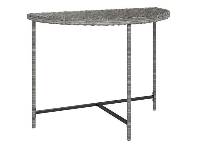 Click here for vidaXL Patio Table Gray 39.4x19.7x29.5 Poly Rattan prices
