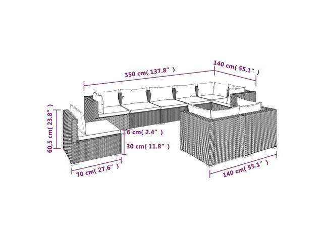 Click here for vidaXL Patio Lounge Set Outdoor Sectional Sofa Set... prices