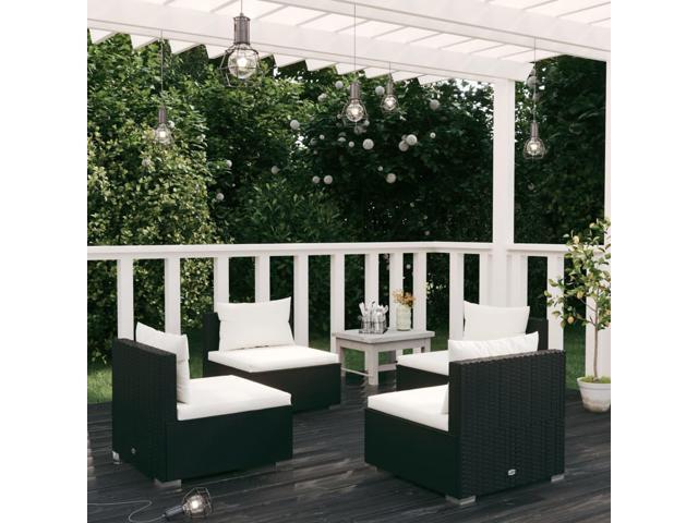 Click here for vidaXL 4 Piece Patio Lounge Set with Cushions Poly... prices