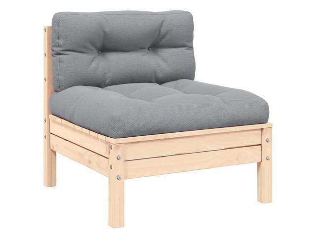 Click here for vidaXL 3 Piece Patio Lounge Set with Gray Cushions... prices