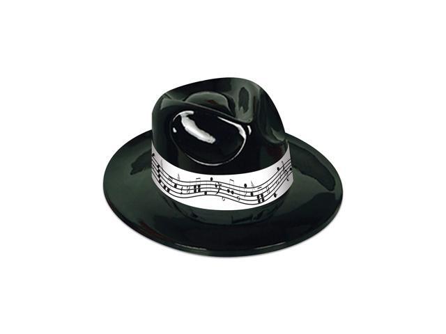 Click here for Black Plastic Fedora W/Music Band prices