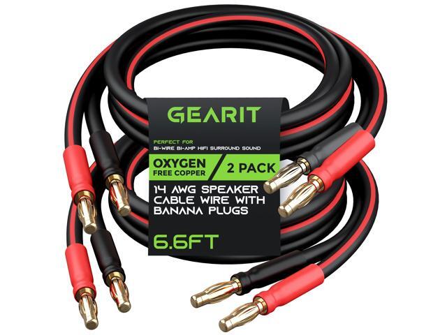 Click here for GearIT 14 AWG Speaker Cable Wire with Banana Plugs... prices