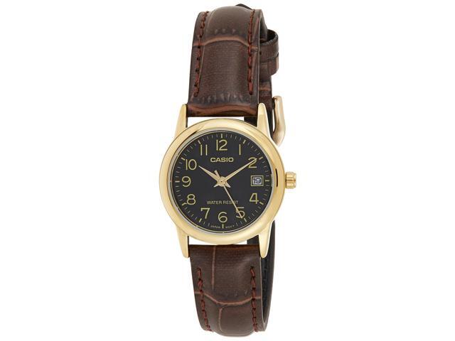 Click here for Casio #LTP-V002GL-1B Womens Gold Tone Leather Band... prices