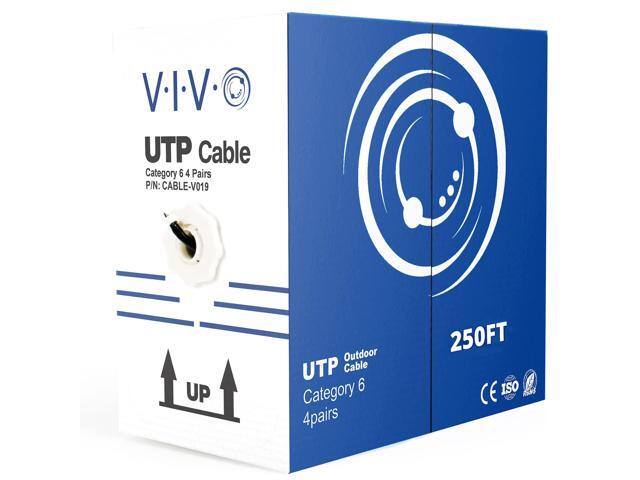 Click here for Vivo Black 250Ft Bulk Cat6 Cca Ethernet Cable 23 A... prices