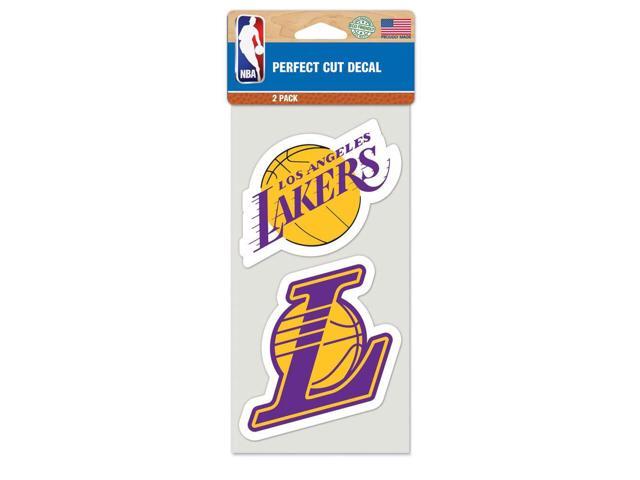 Click here for Los Angeles Lakers Decal 4X4 Perfect Cut Set Of 2 prices
