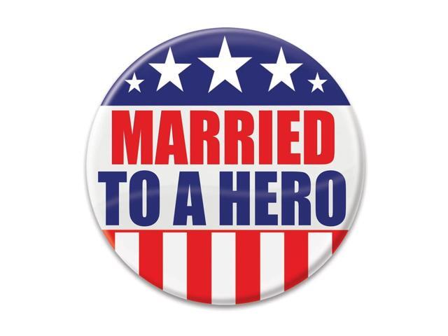 Click here for Married To A Hero Button prices