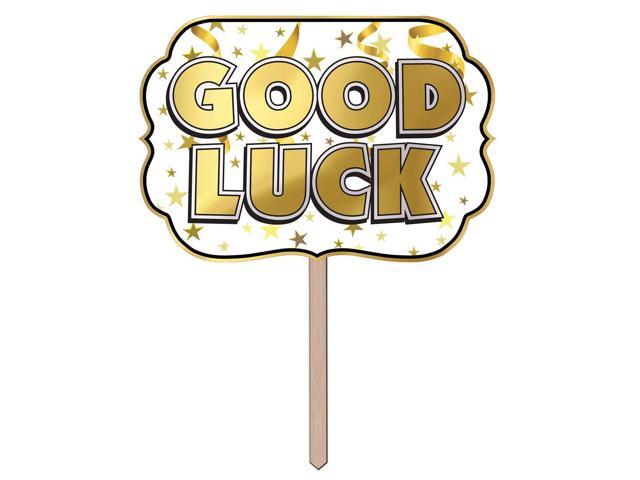 Click here for 6-Pack Foil Good Luck Yard Signs: Elegant  Durable... prices