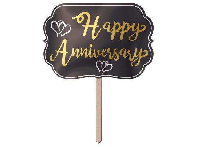 Click here for Anniversary Yard Sign: Elegant Foil  Pack Of 6 prices