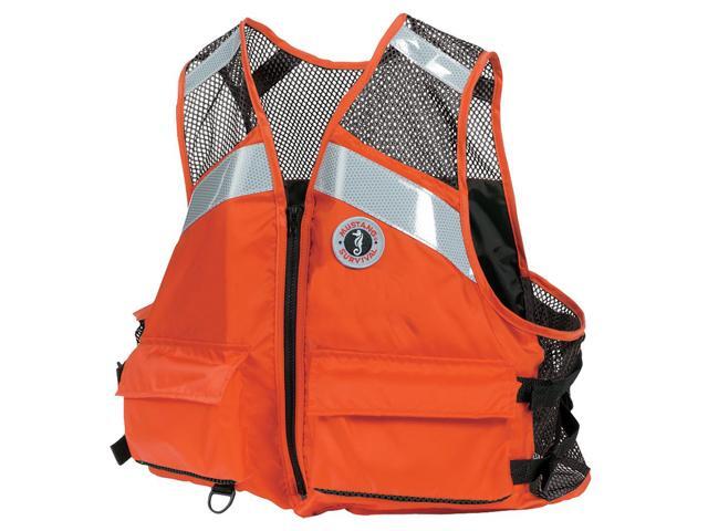 Click here for Mustang Industrial Mesh Vest - Orange - 4XL/5XL prices