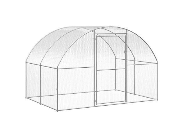 Click here for vidaXL Outdoor Chicken Coop 9.8x6.6x6.6 Galvanized... prices