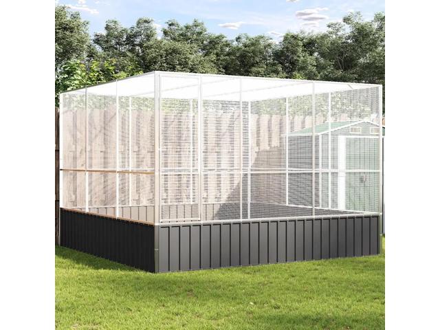 Click here for vidaXL Aviary Silver 122.4x120.9x83.5 Steel prices