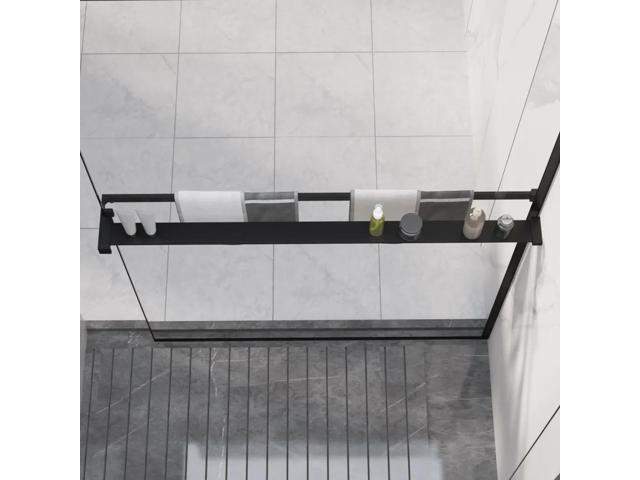 Click here for vidaXL Shower Shelf for Walk-in Shower Wall Black... prices