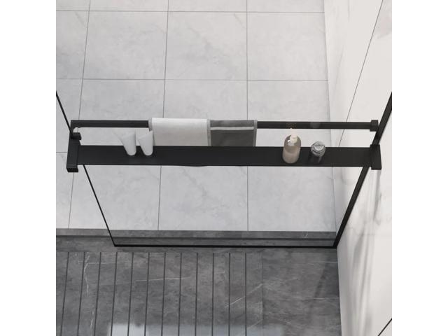 Click here for vidaXL Shower Shelf for Walk-in Shower Wall Black... prices