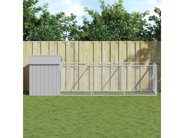 Click here for vidaXL Dog House with Roof Light Gray 46.1x159.4x4... prices
