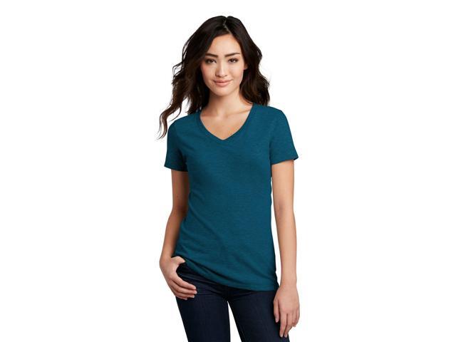 Click here for District Womens Perfect Blend CVC V-Neck Tee DM119... prices