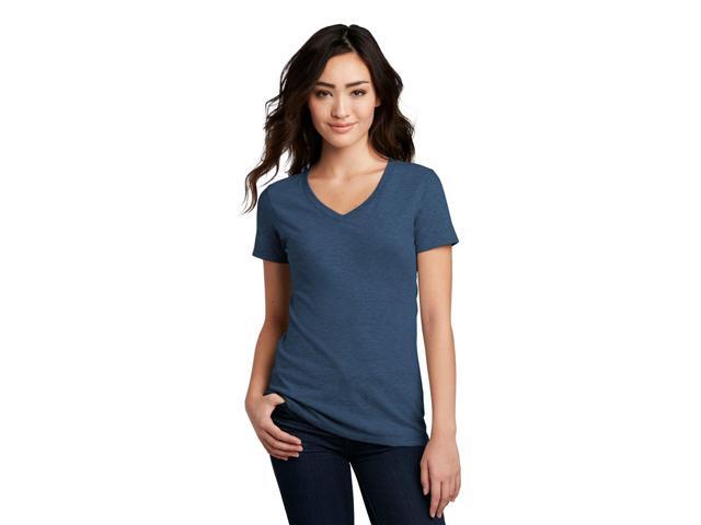 Click here for District Womens Perfect Blend CVC V-Neck Tee DM119... prices