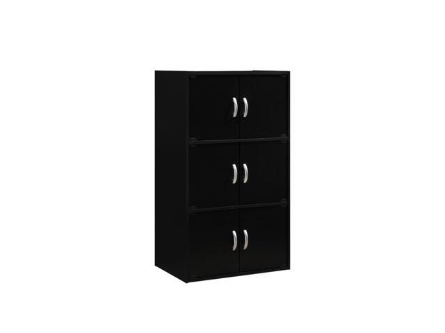 Click here for Hodedah 3-Shelf  6-Door Bookcase in Black prices