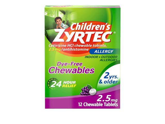 Click here for Zyrtec Childrens Dye-Free Chewables for 24 Hour Al... prices