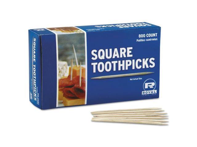 Click here for Square Wood Toothpicks 2 3/4 Natural 800/Box 24 Bo... prices