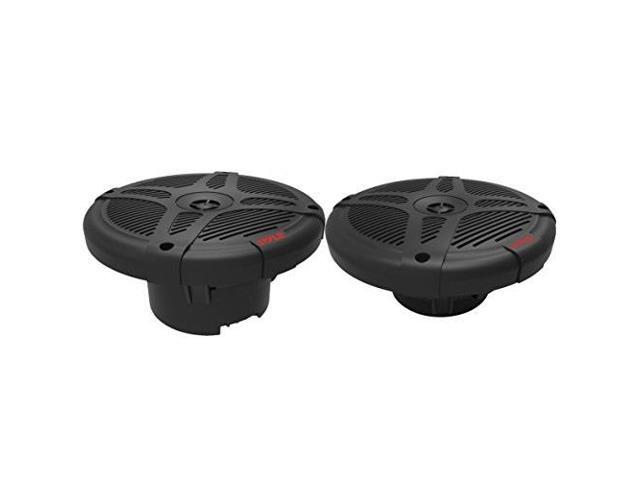 Pyle 6.5 Bluetooth Marine Speakers  Waterproof  600 Watt  2-Way Coaxial System - Black
