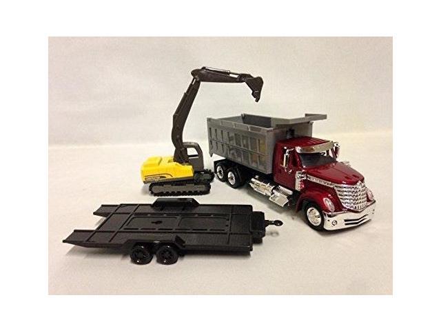 Click here for international lonestar  dump truck w/excavator 1:4... prices