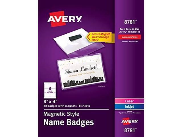 Click here for avery magnetic badges name and badge label  3 x 4... prices