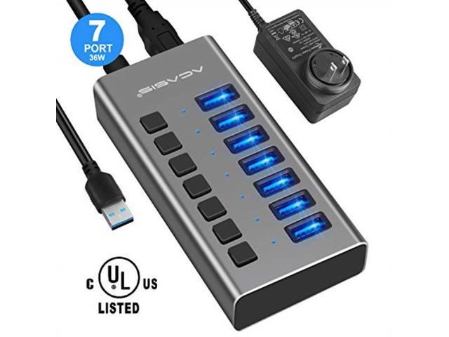 Click here for powered usb hub acasis 7 ports 36w usb 3.0 data hu... prices