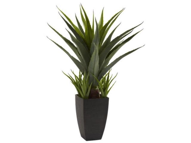 Click here for nearly natural 4856 agave with black planter prices