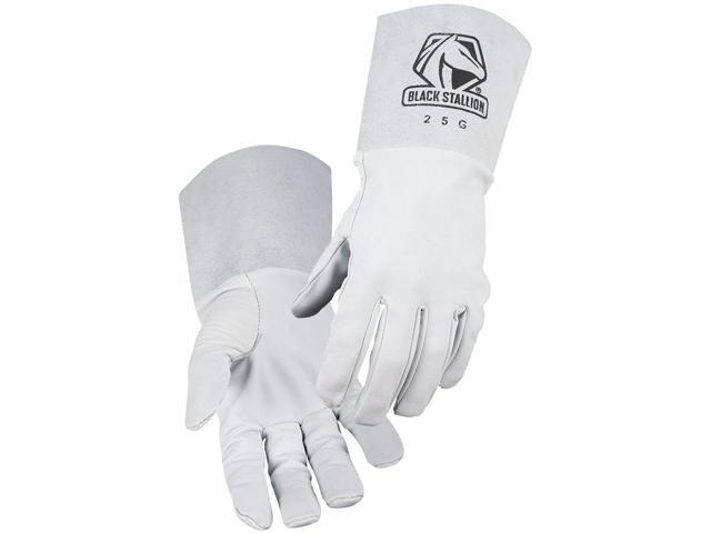 Click here for Black Stallion 25G Long CuffGrain Goatskin TIG Wel... prices