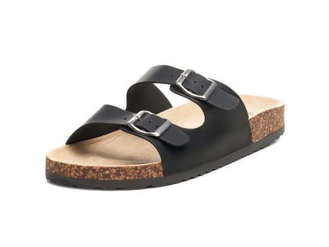 Click here for Alpine Swiss Mens Double Strap Contour Sandals Sli... prices