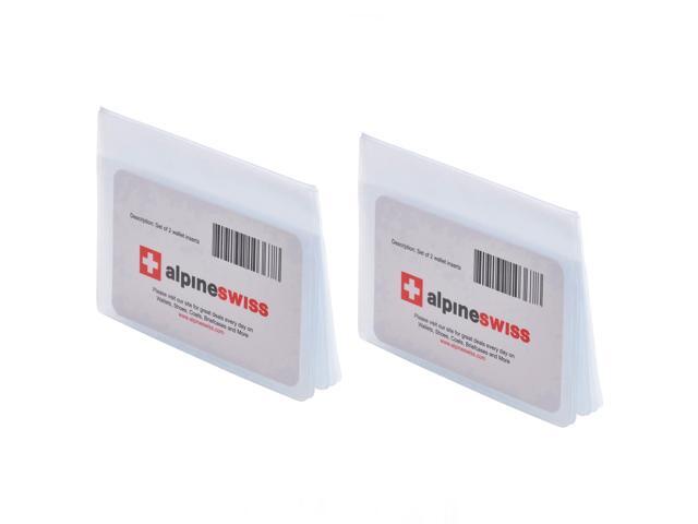 Click here for Alpine Swiss SET OF 2 Clear Plastic Wallet Inserts... prices