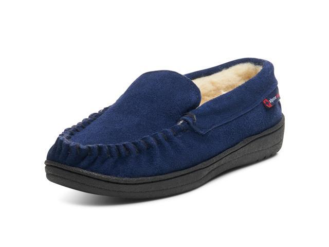 Click here for Alpine Swiss Yukon Mens Suede Shearling Moccasin S... prices