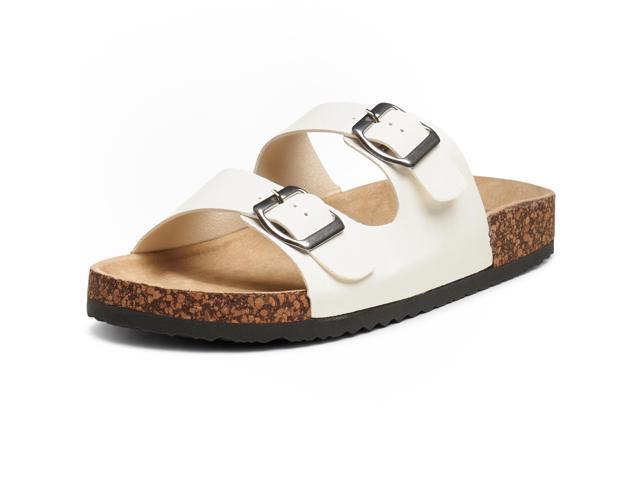 Click here for Alpine Swiss Double Strap Slides Womens Footbed Sa... prices