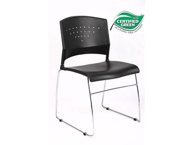 Click here for Boss Black Stack Chair With Chrome Frame 5 Pcs Pac... prices
