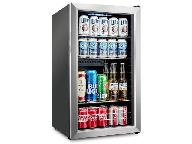 Ivation 126 Can Small Refrigerator & Beverage Cooler  Stainless Steel - Stainless Steel