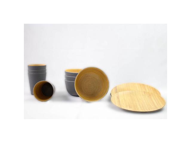 Click here for Melamine with Bamboo Dining Set Gray prices