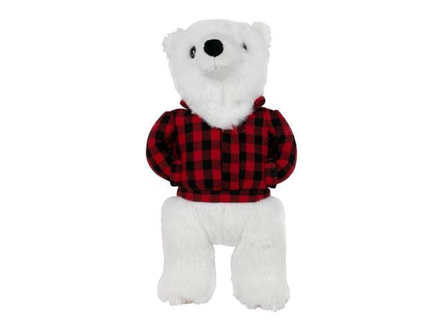 Click here for Tall Tails 12 Inch Plaid Polar Bear Dog Toy with S... prices