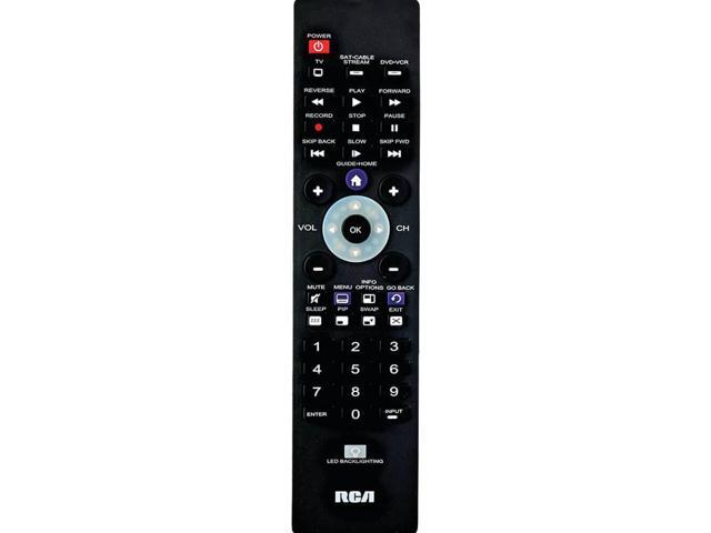 Rca 3-Device Backlit Universal Remote - Black - Black