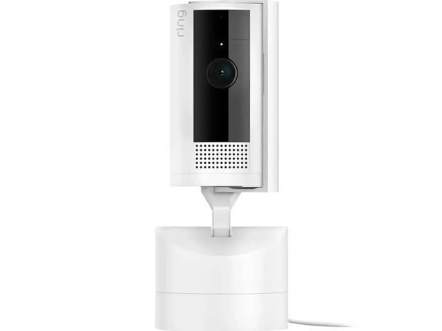 ring Pan-Tilt Indoor Cam with 360° Horizontal Pan Coverage  Live View & Two-Way Talk  and Hd Video in Black - White