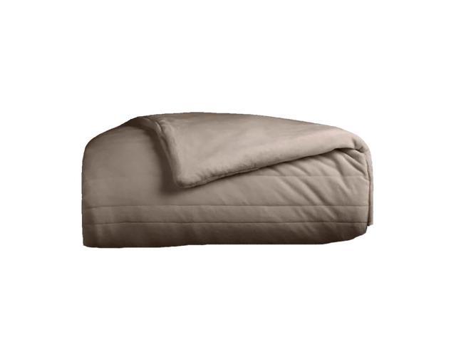 Click here for Malouf Queen Anchor 15lb Weighted Blanket - Tan prices